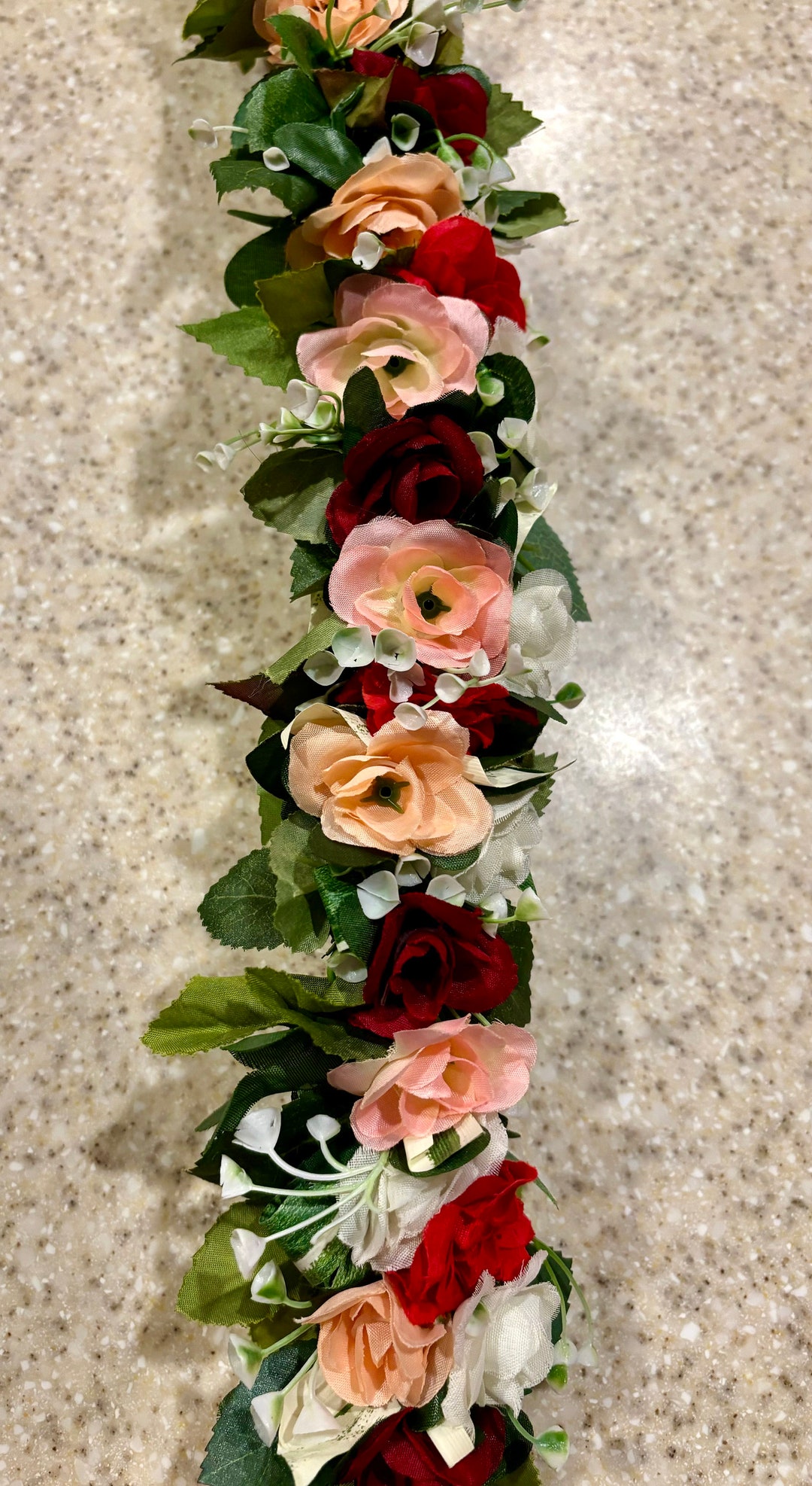 Pink White Red Maroon Rose Artificial Haku Lei/special Event/headwear ...