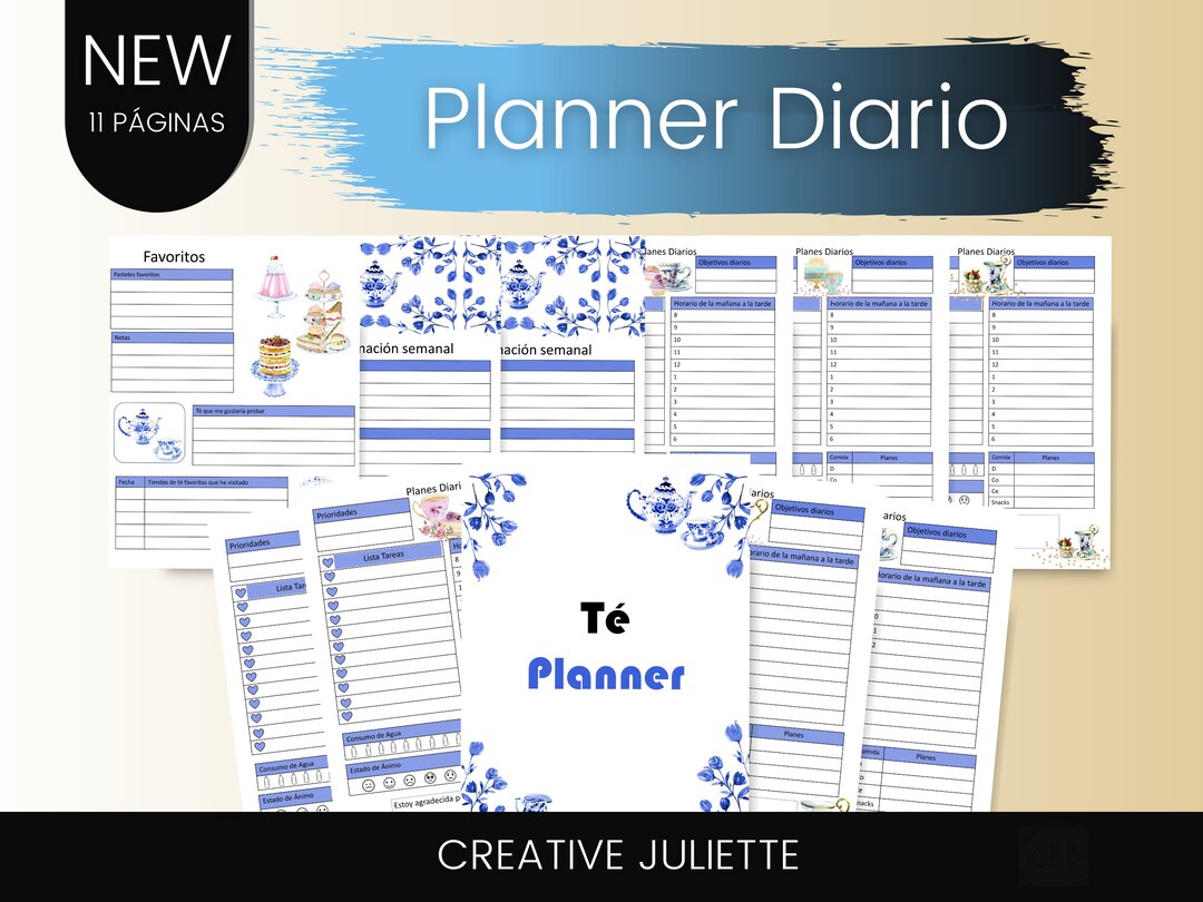 Spanish Daily Planner Printable Planner Weekly Planner Undated Planner ...