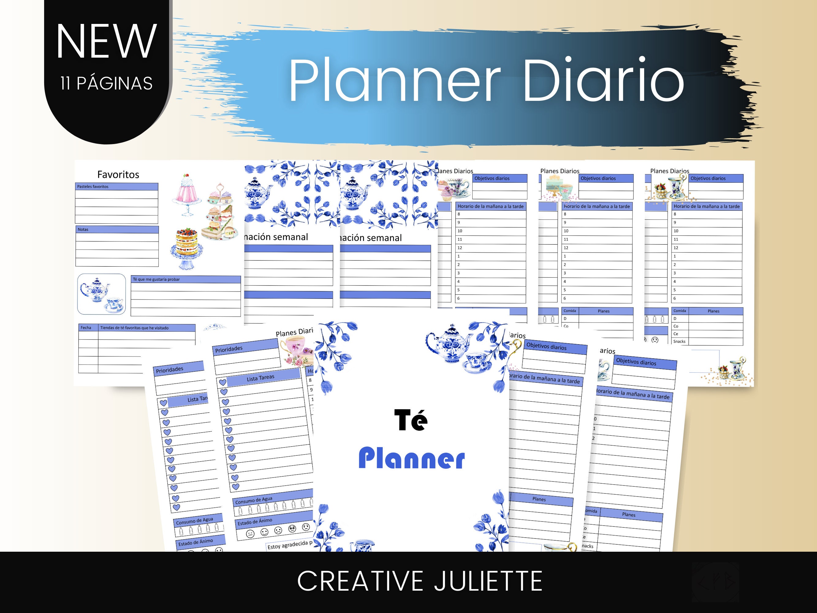 Spanish Daily Planner | Printable Planner | Weekly Planner | Undated ...