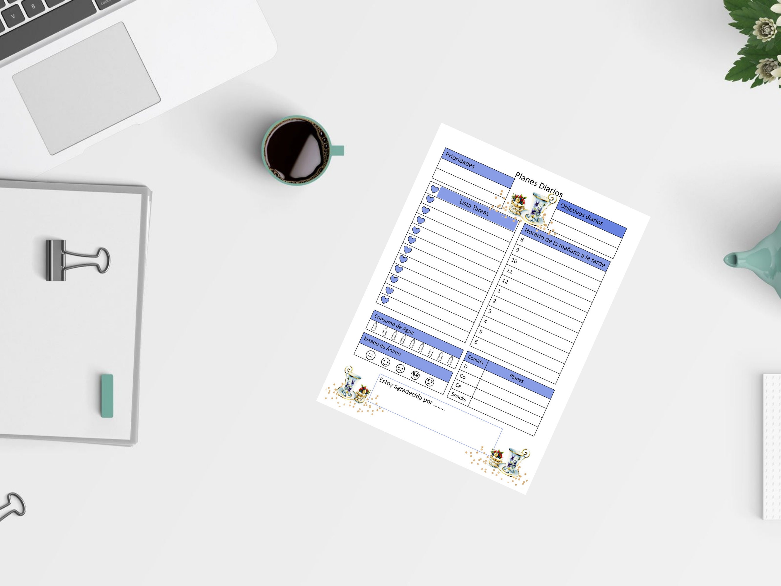 Spanish Daily Planner | Printable Planner | Weekly Planner | Undated ...