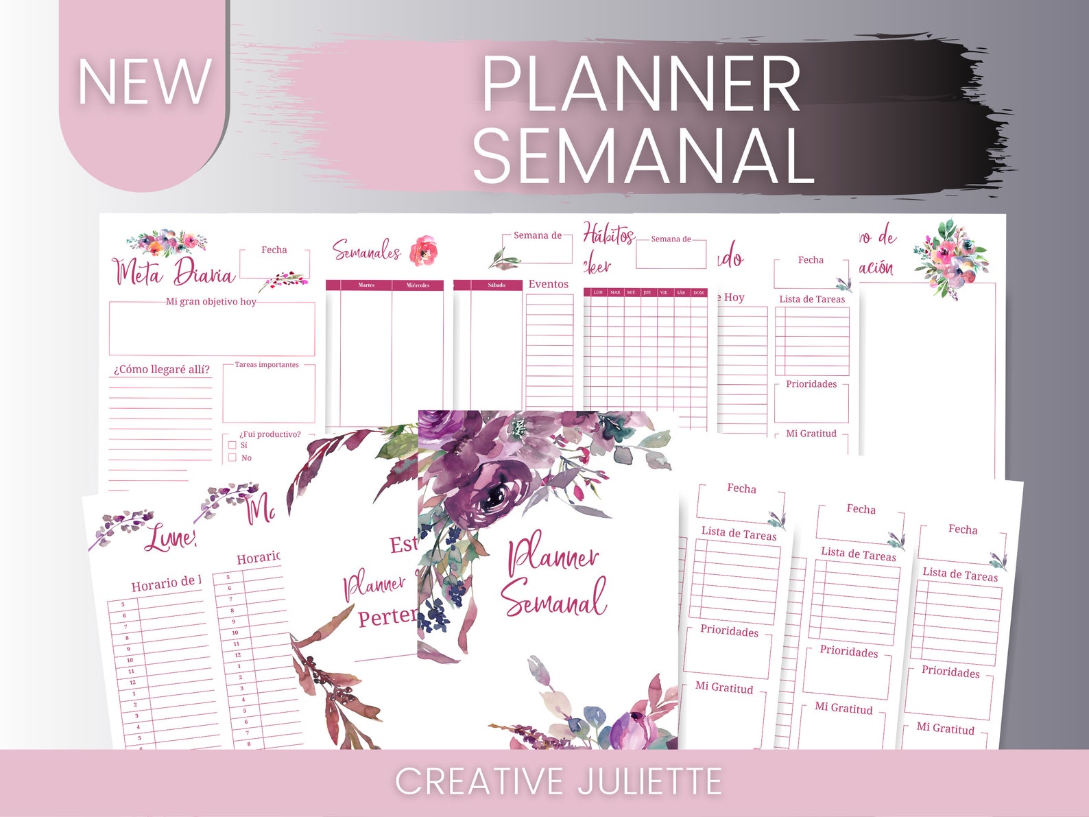 Spanish Planner | Planner Spanish | Printable Planner | Weekly Planner ...