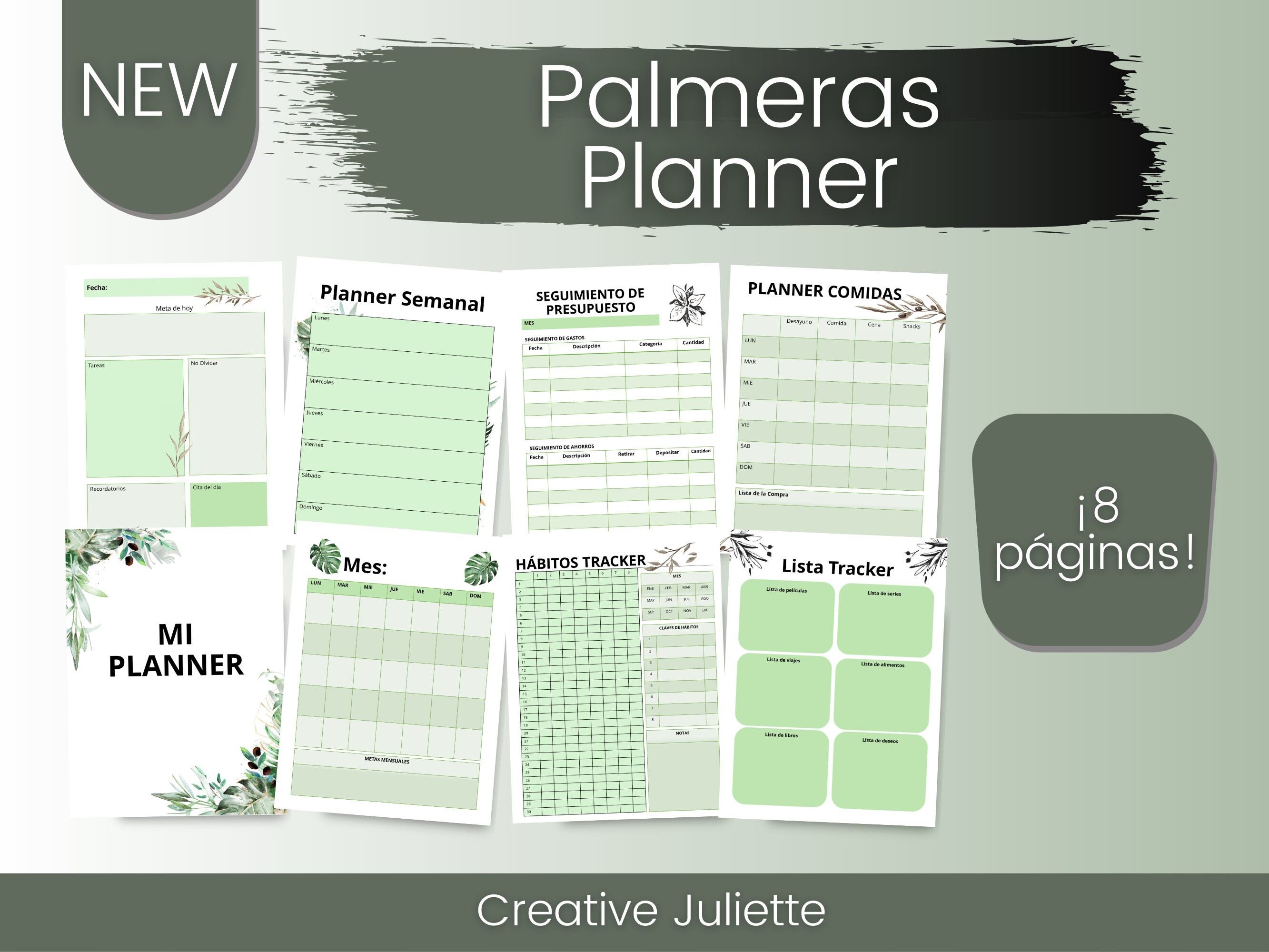 Spanish Daily Planner | Spanish Printable Planner | Weekly Planner ...