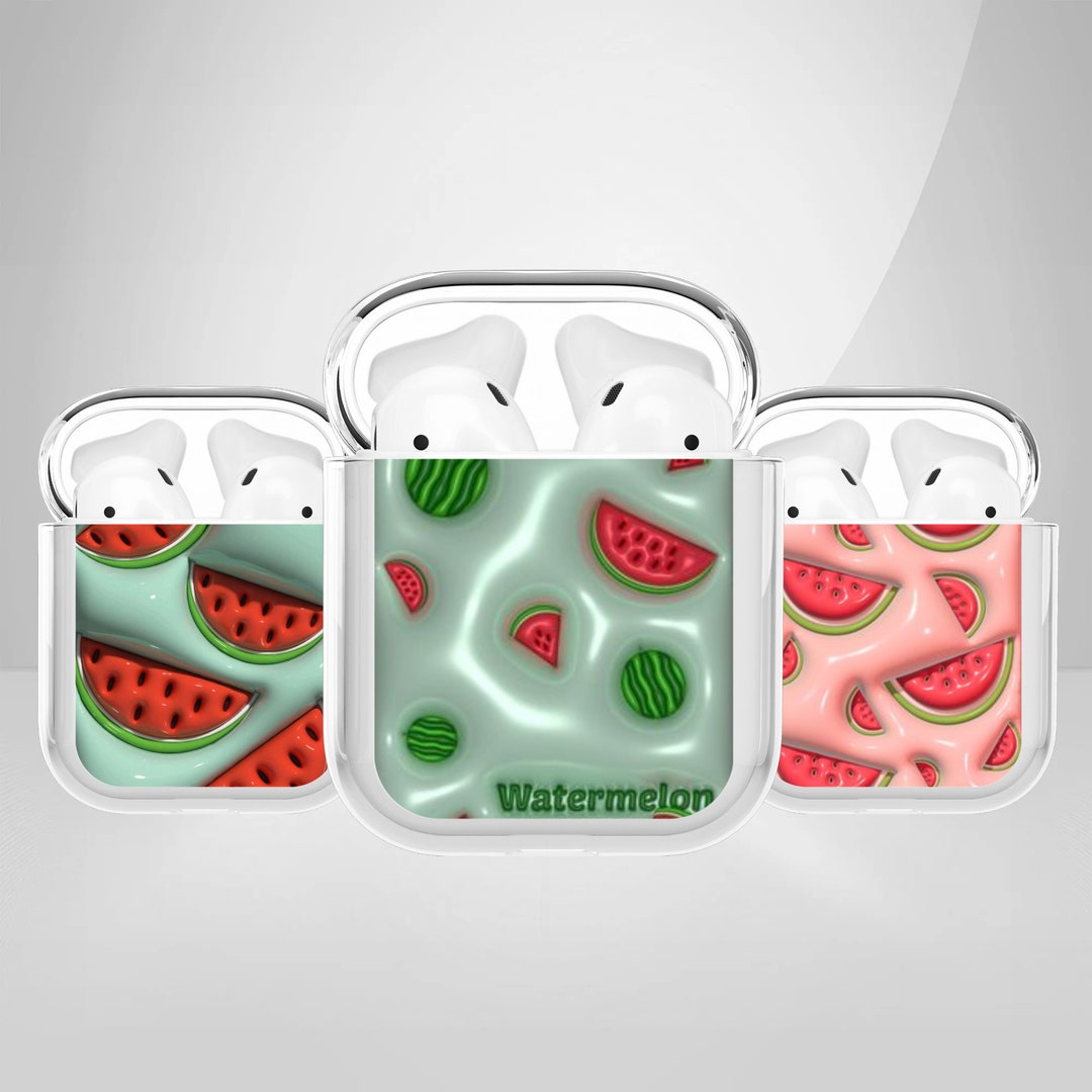 Red Watermelon Design Headphone Case Fresh Fruits Protective Cover for ...