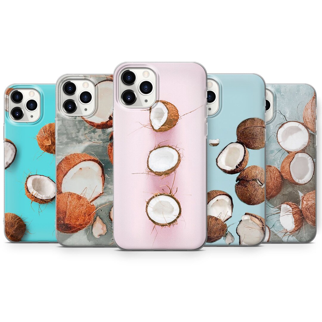 COCONUT iPhone Case Tropical Fruit Summer Beach Silicone Phone Case ...