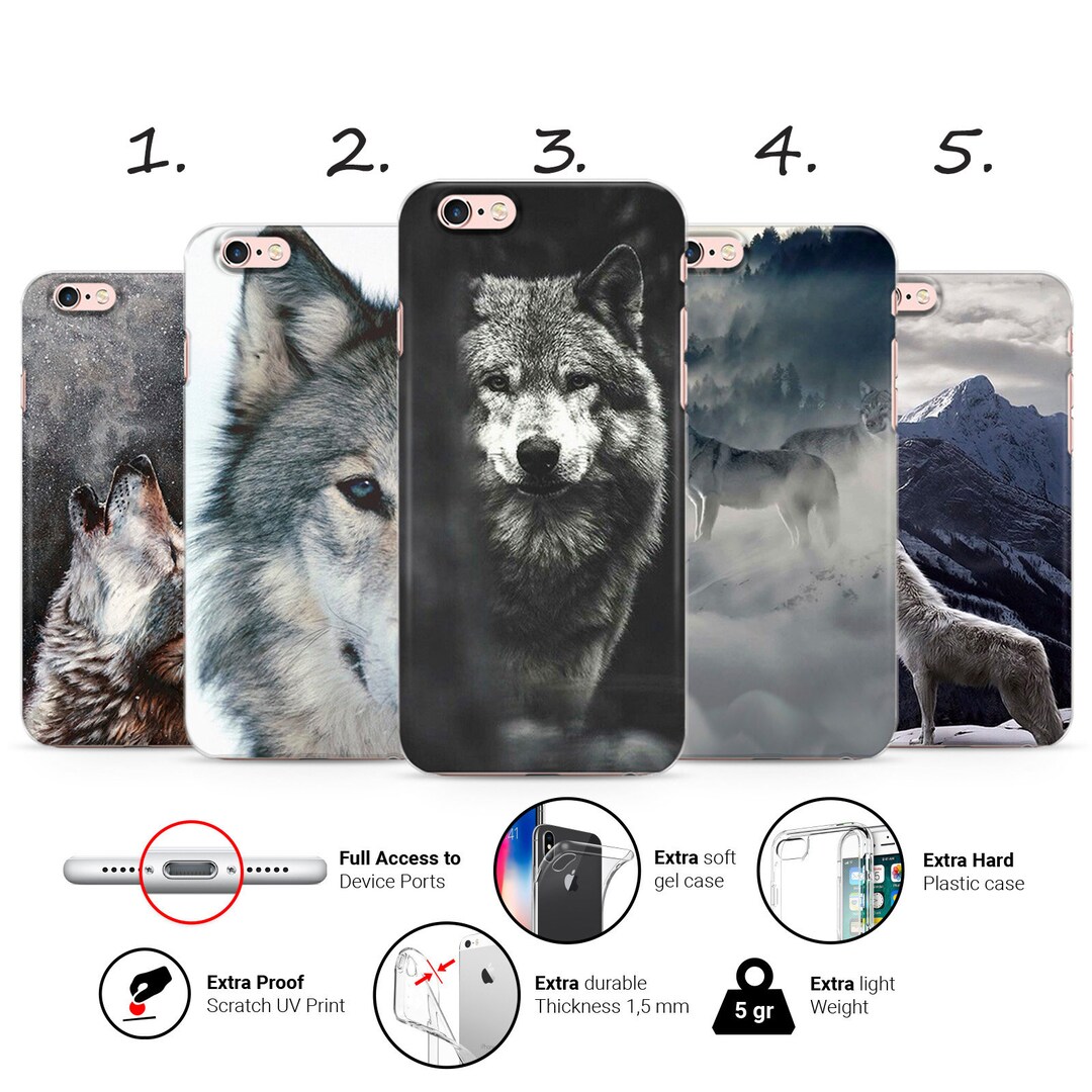 WOLF iPhone Case Wild Animal Wolves in Winter Nature Mauntains Silicone ...