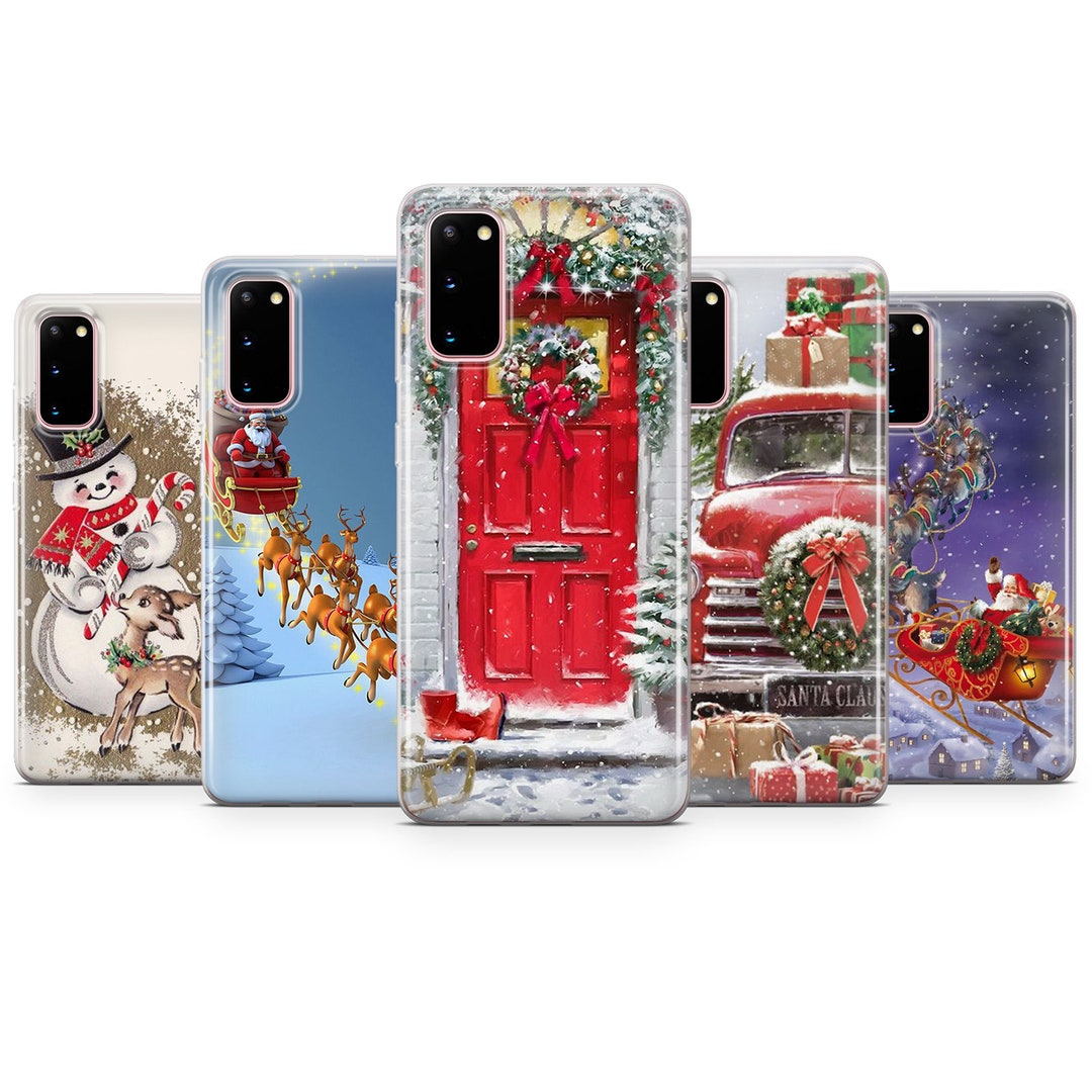 CHRISTMAS DOOR Phone Cover Xmas Gifts Silicone Phone Case Cover Fits ...