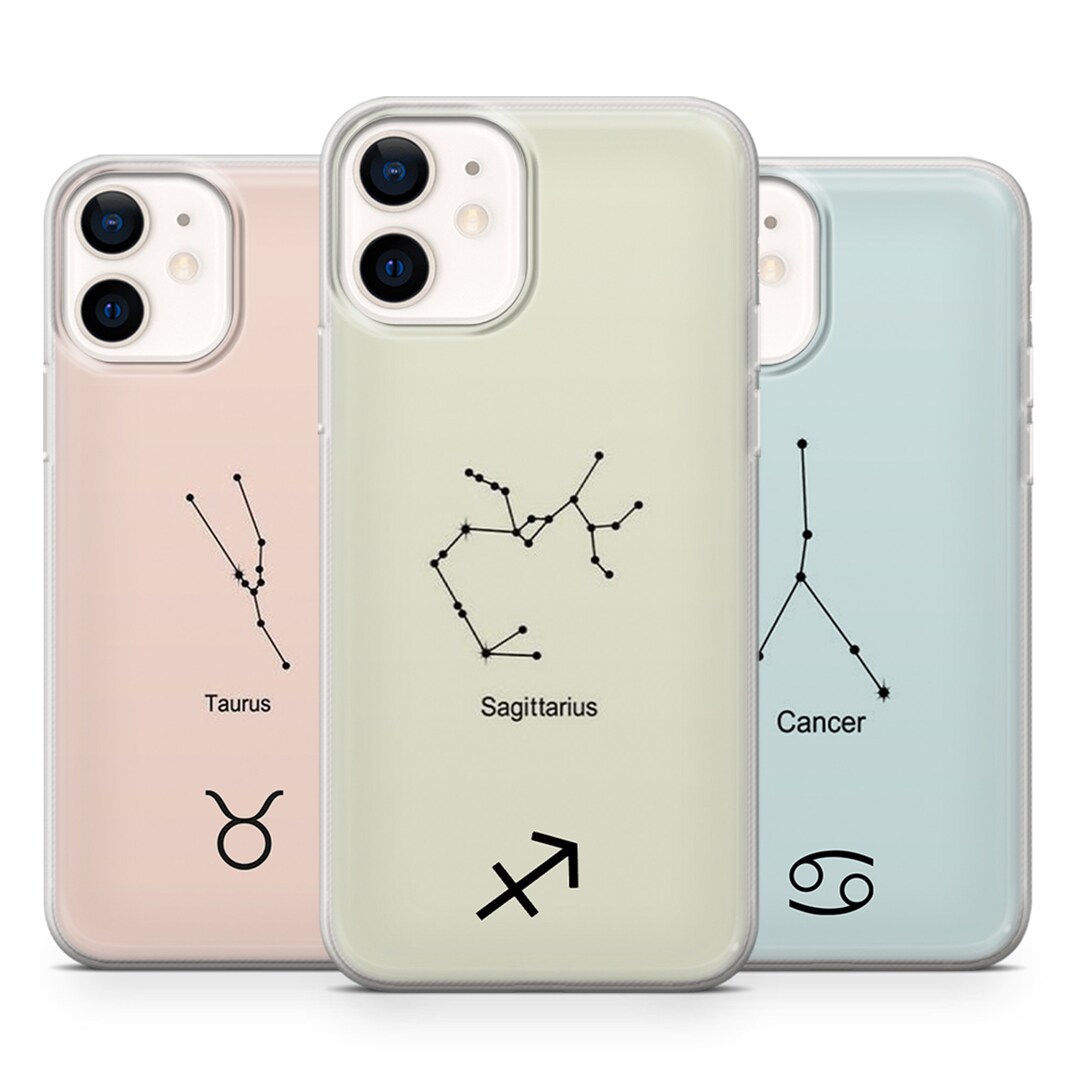 ZODIAC iPhone Case Astrology All STAR Signs Silicone Phone Case Cover ...