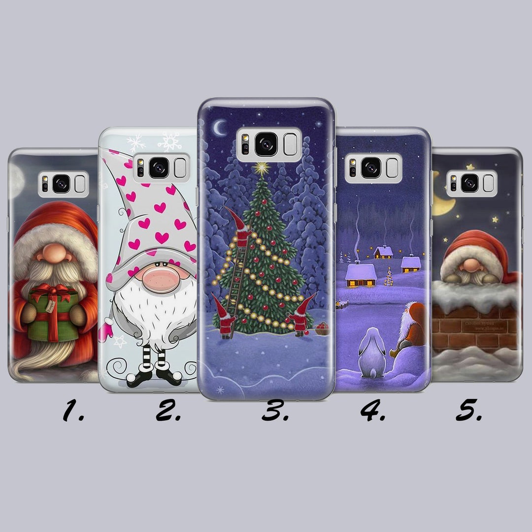 CHRISTMAS Gnome Phone Cover Xmas Gift Silicone Phone Case Cover Fits ...