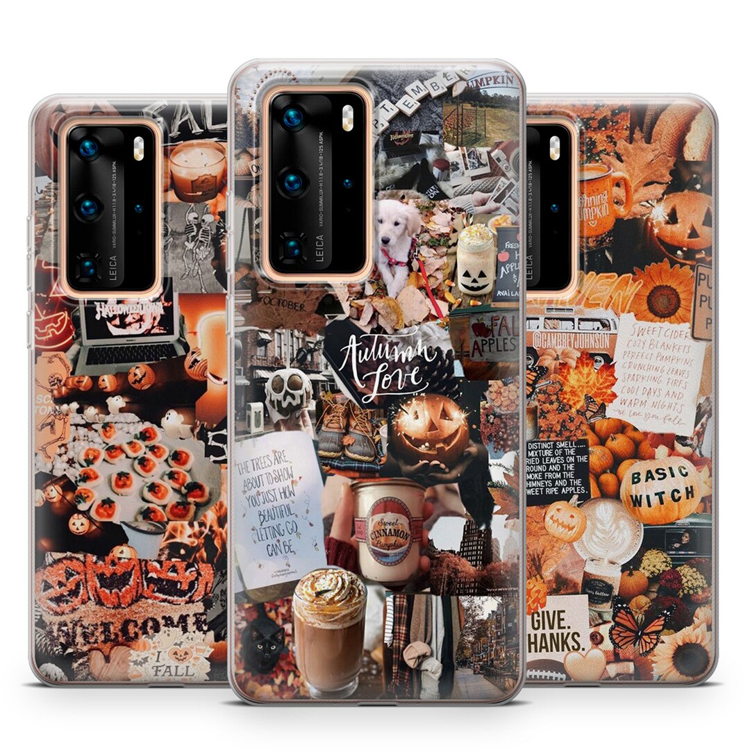 AUTUMN Phone Case Cover Seasonal Collage Thin Silicone Phone Case Cover ...