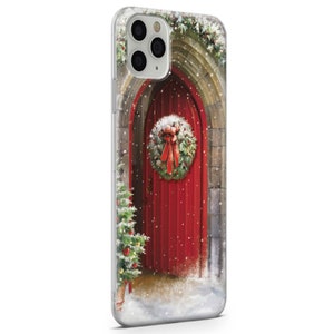 CHRISTMAS DOOR Phone Cover Xmas Gifts Silicone Phone Case Cover Fits ...