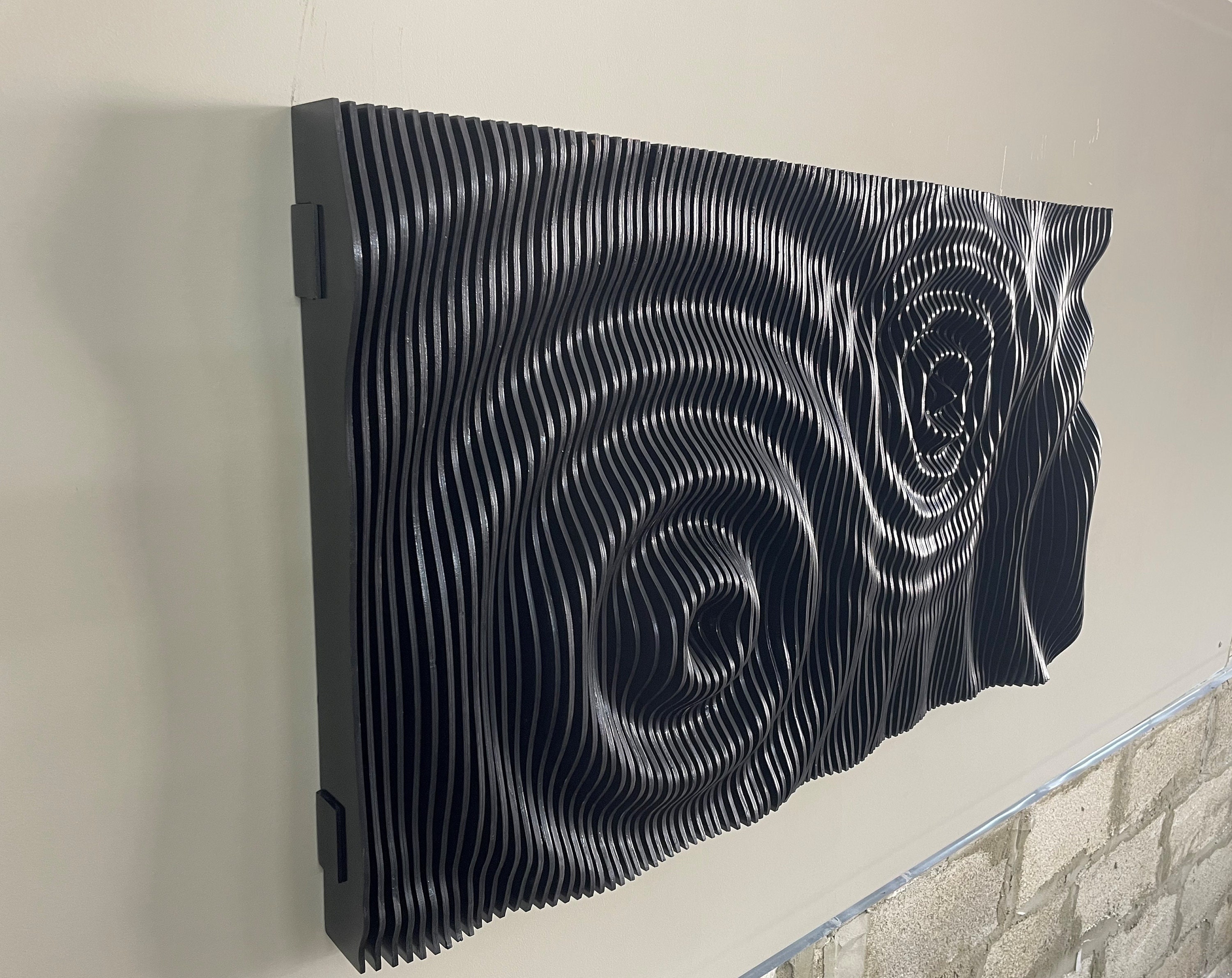 Parametric Wall Art Wood Wall Decor Parametric Design Wood Wall Art ...