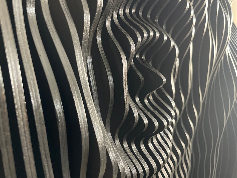 Parametric Wall Art Wood Wall Decor Parametric Design Wood Wall Art ...