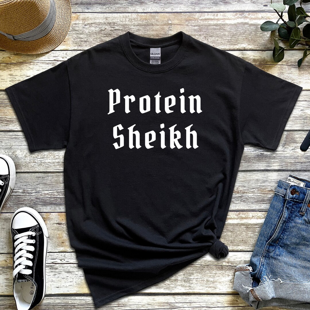 Protein Sheikh Muslim T-shirt Just Dua It Perfect Fitness Gym Junkie ...