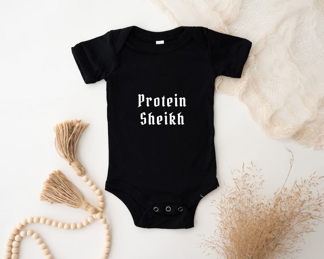 Ramadan Eid Gift Protein Sheikh Onesie - Just Dua It Arabic Puns for ...