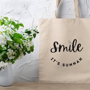 Ramadan Muslim smile It's Sunnah Tote Bag - Etsy