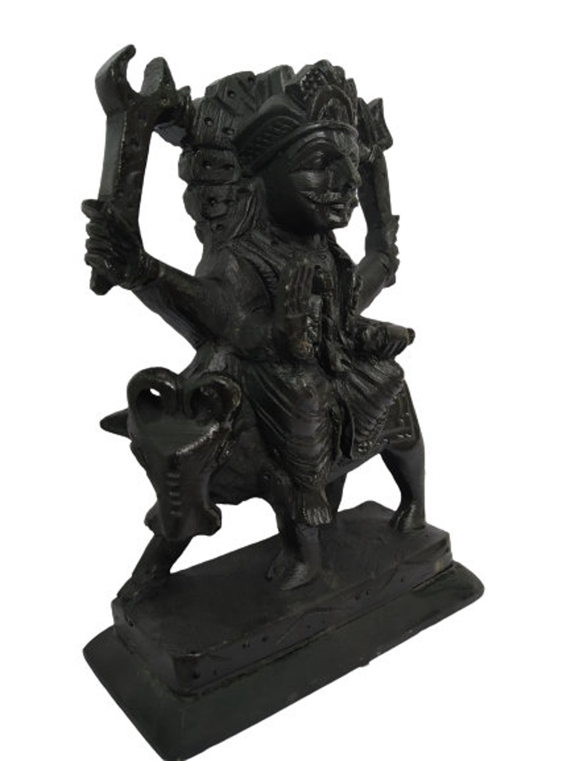 Black Stone Lord Shani Dev Maharaj Bhagwan, Shanidev Statue Idol ...