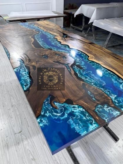 Unique Epoxy Resin River Flow Epoxy Dining Table Live Edge Wood Living Room Table Coffee Table Kitchen Table Home Office Table Console Table Etsy Canada