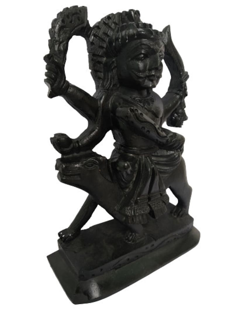 Black Stone Lord Bhairav Dev Maharaj Bhagwan, Bherab Statue Idol ...