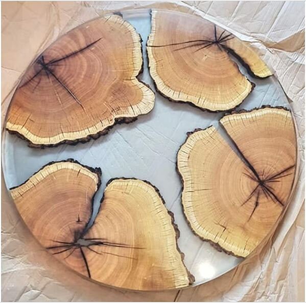 Epoxy Table Top Round Epoxy Resin Table Top River Pattern Tabletop ...