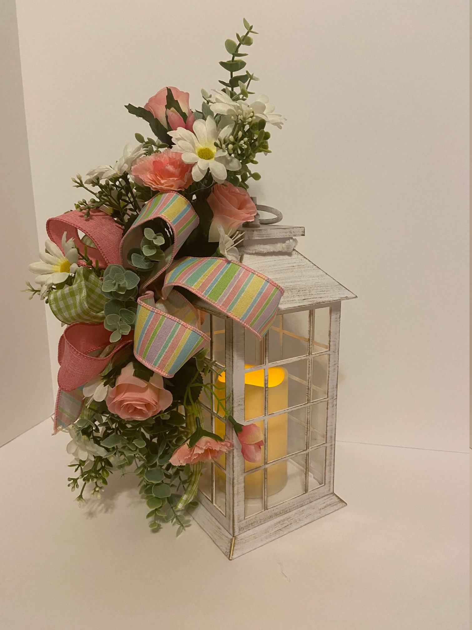 Spring Lantern Swag, Lantern Bow, Farmhouse Lantern Swag, Lantern ...