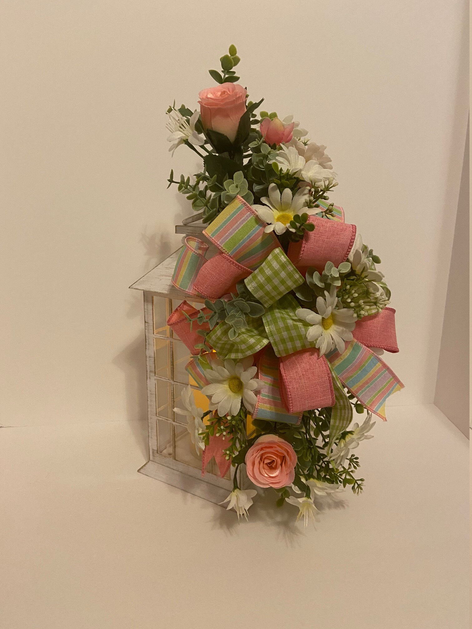 Spring Lantern Swag, Lantern Bow, Farmhouse Lantern Swag, Lantern ...