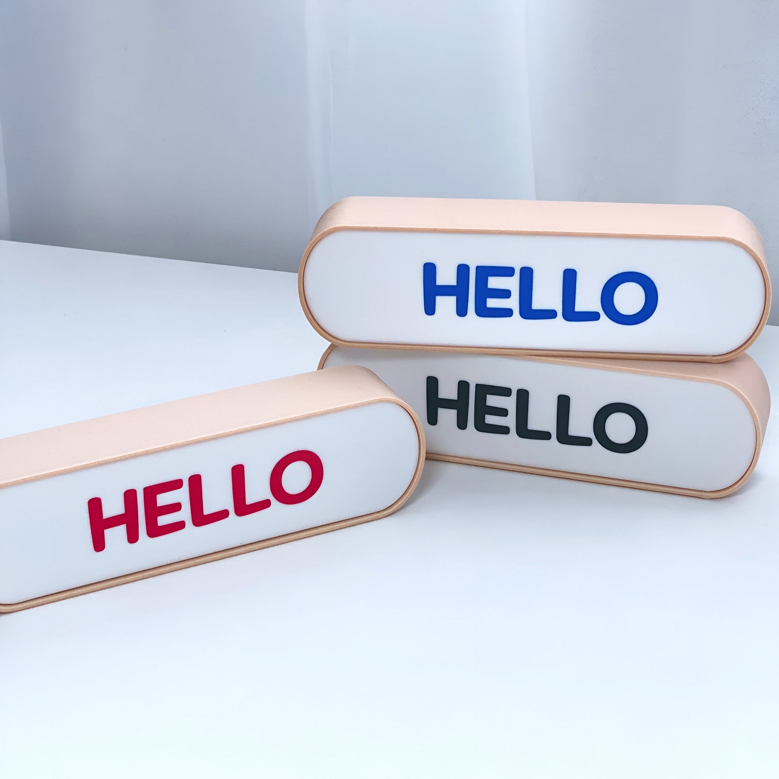 Hello Sign Lamp, Hello Lightbox, Entrance Light Sign, Hello Desk Lamp ...