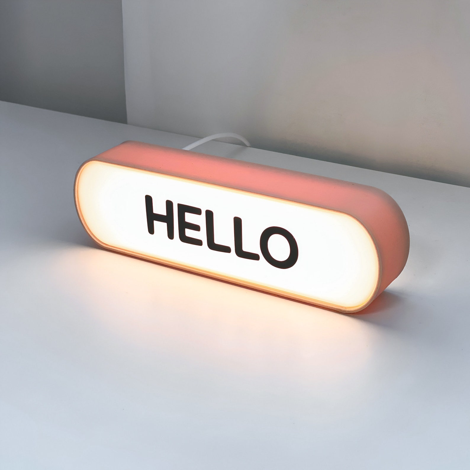 Hello Sign Lamp, Hello Lightbox, Entrance Light Sign, Hello Desk Lamp ...