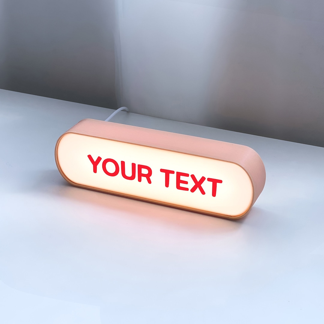 Personalized Light Box, Custom Light Box, Custom Text Led Sign, Personalized Gifts - Etsy