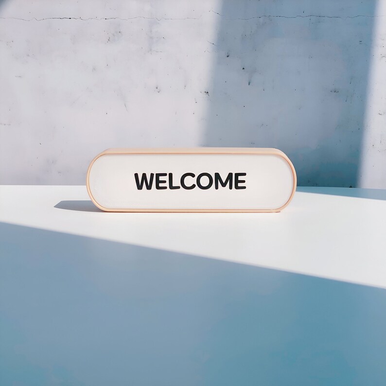 Welcome Sign Lamp, Welcome Lightbox, Entrance Light Sign, Welcome Desk ...
