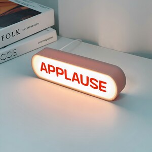 Applause Sign Lamp, Applause Light Box, Lights for Podcast - Etsy