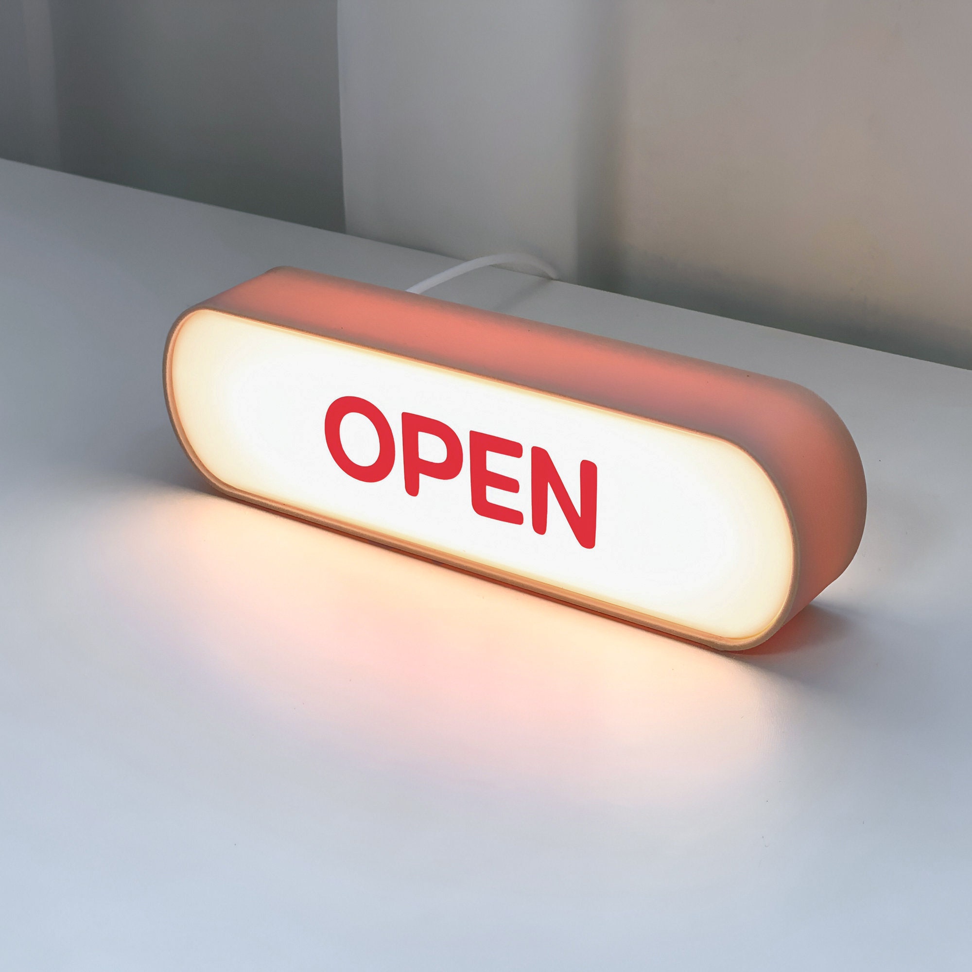 Open Sign Lamp, Open Lightbox, Entrance Light Sign, Open Desk Lamp - Etsy