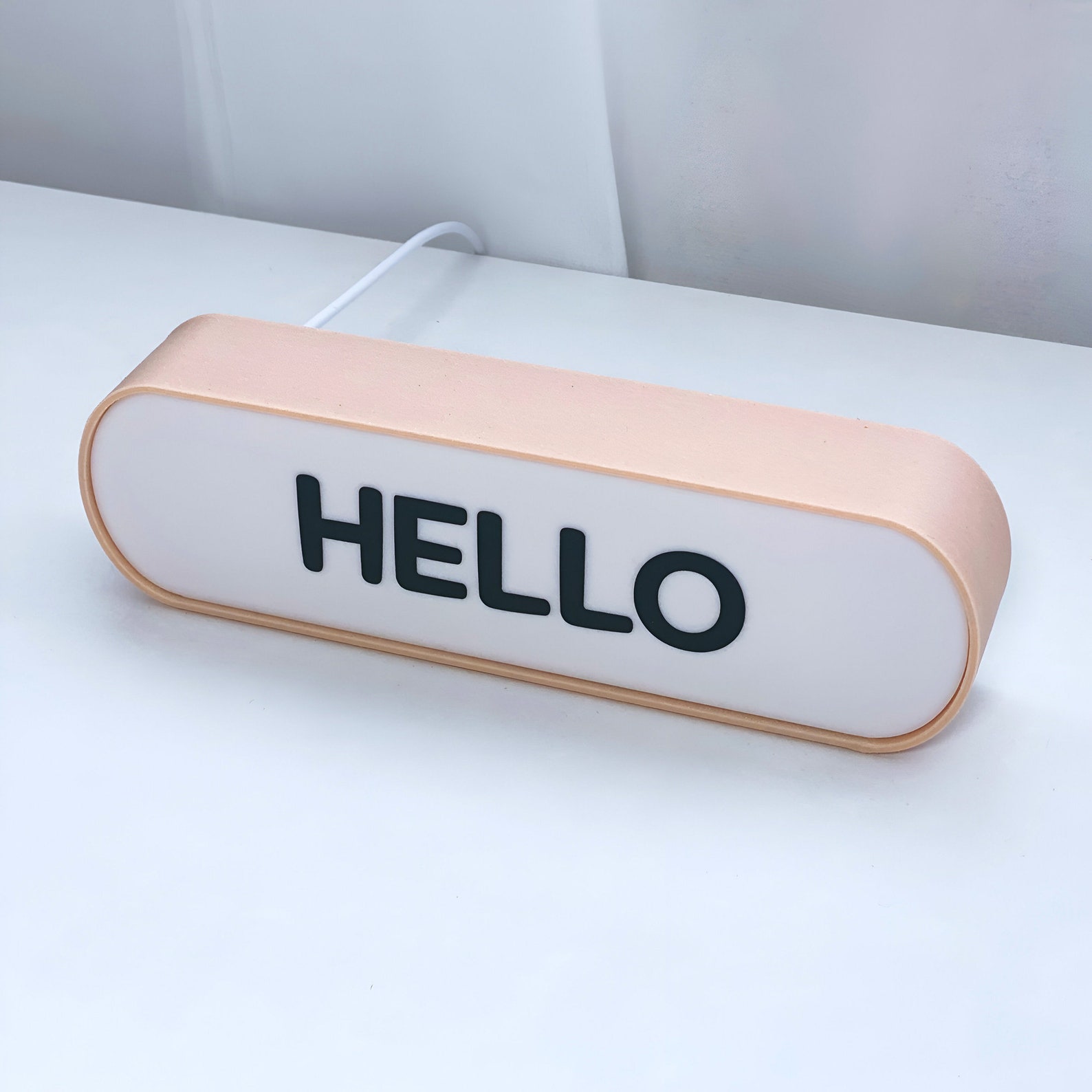 Hello Sign Lamp, Hello Lightbox, Entrance Light Sign, Hello Desk Lamp ...