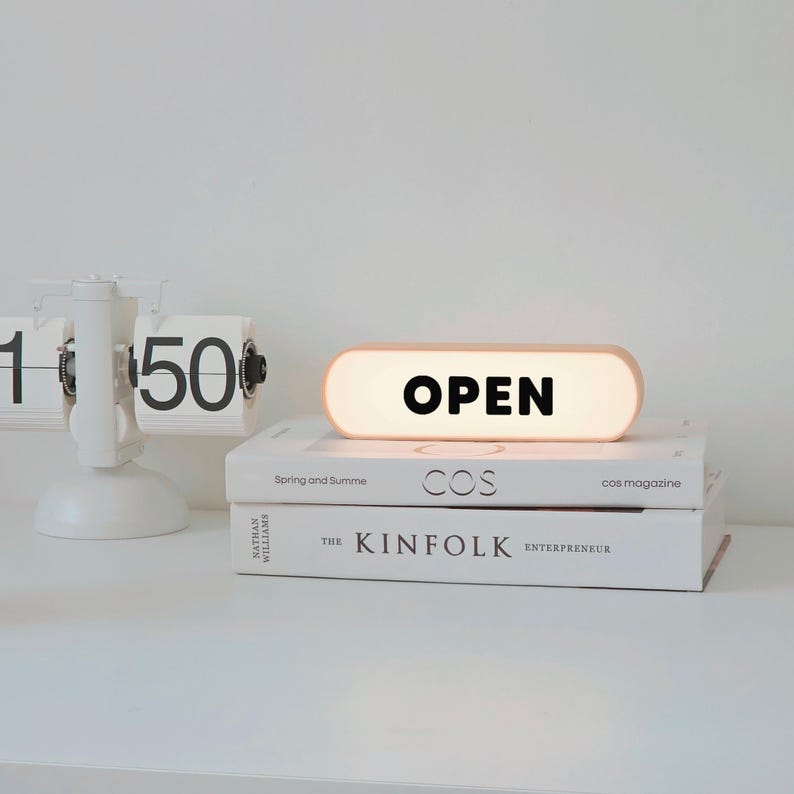 Open Sign Lightbox: LED Entrance Desk Lamp - Etsy