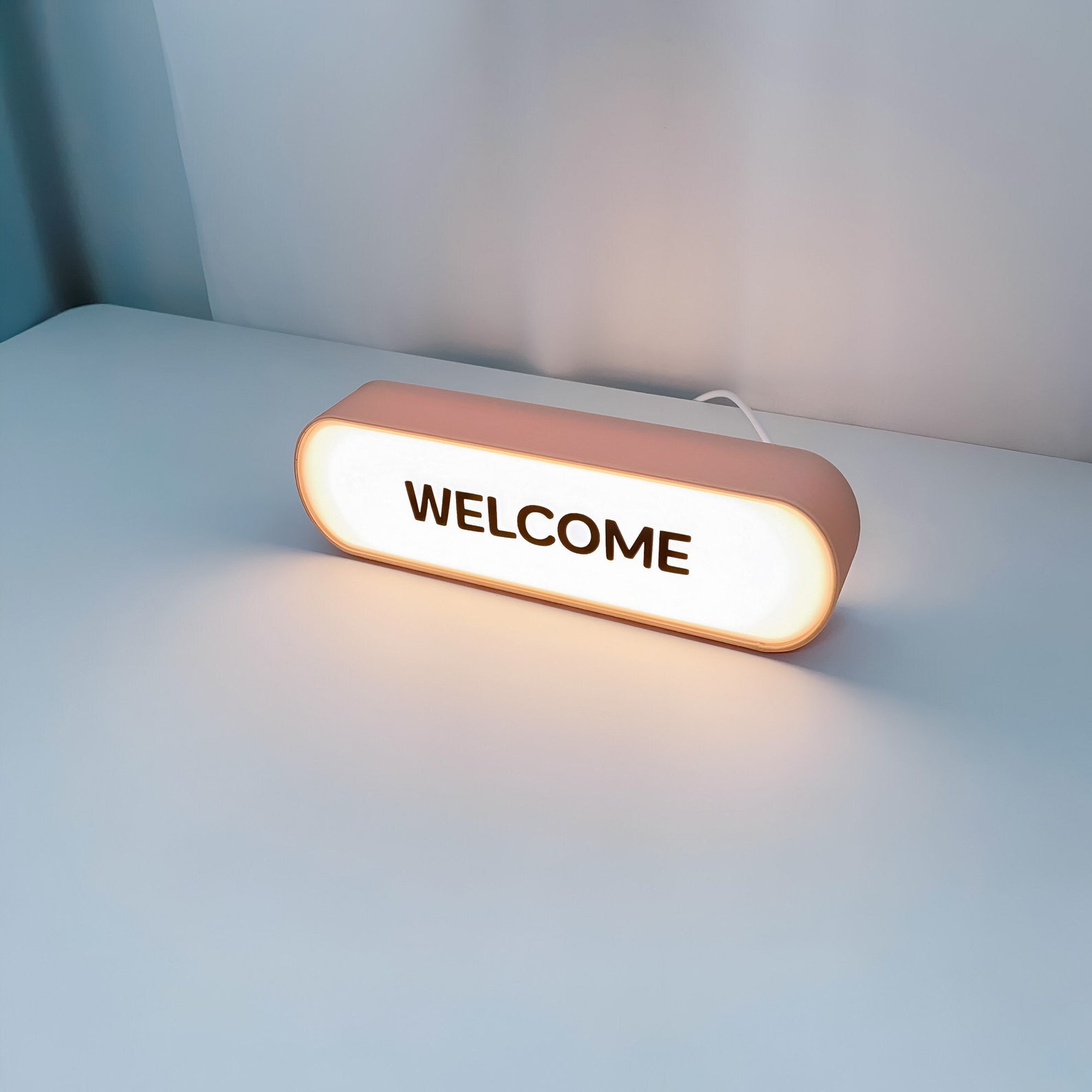 Welcome Sign Lamp, Welcome Lightbox, Entrance Light Sign, Welcome Desk ...