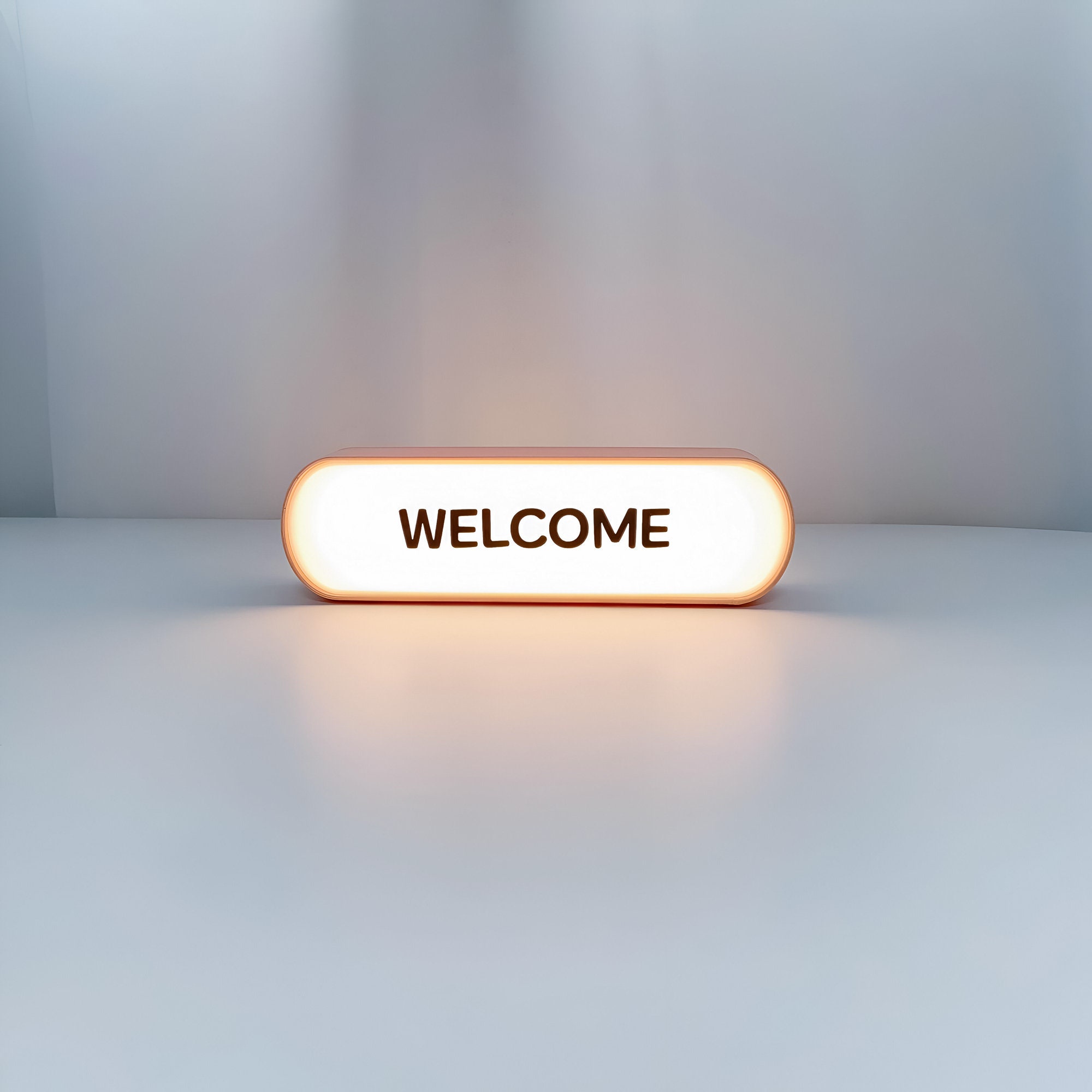 Welcome Sign Lamp, Welcome Lightbox, Entrance Light Sign, Welcome Desk ...