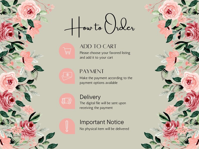 Floral Nikah Nama | Watercolor Floral Islamic Wedding Contract | Pastel ...