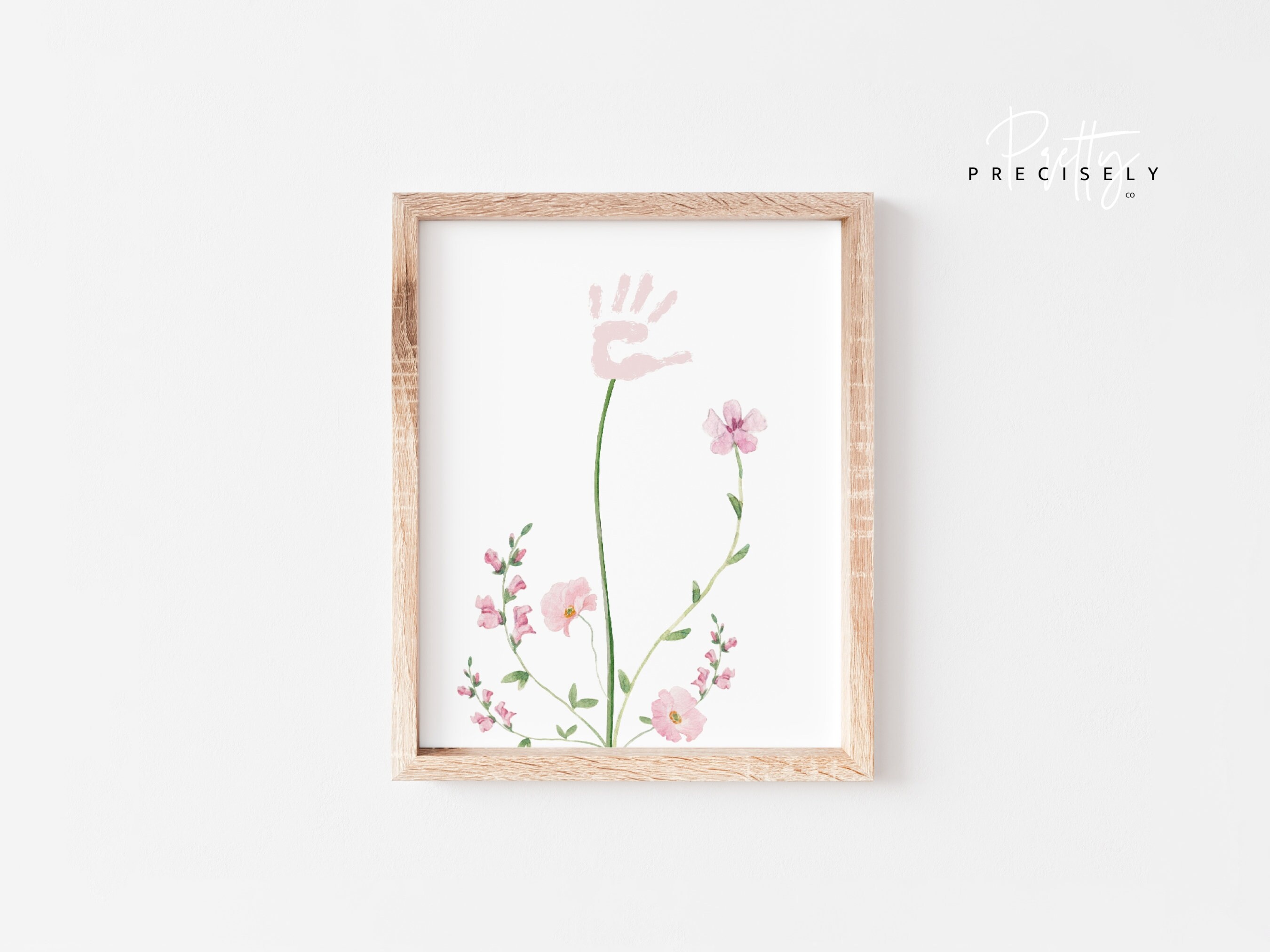Watercolor Floral Handprint Bouquet | DIY Baby Handprint Art Set | DIY ...