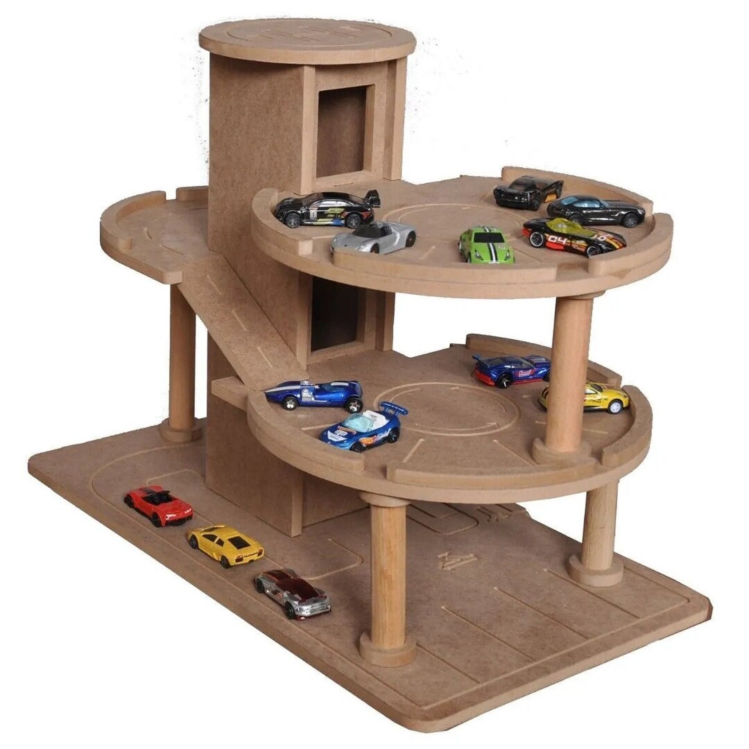 Toy Car Garagetoy Storage Wooden Parking Lot Wooden - Etsy