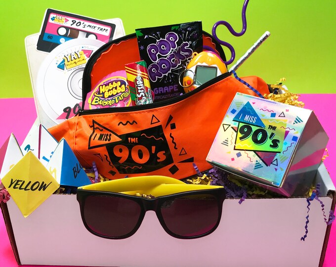90s Gift Box 90s Nostalgia 90s Party Box 90s Decade Box Christmas Gift ...