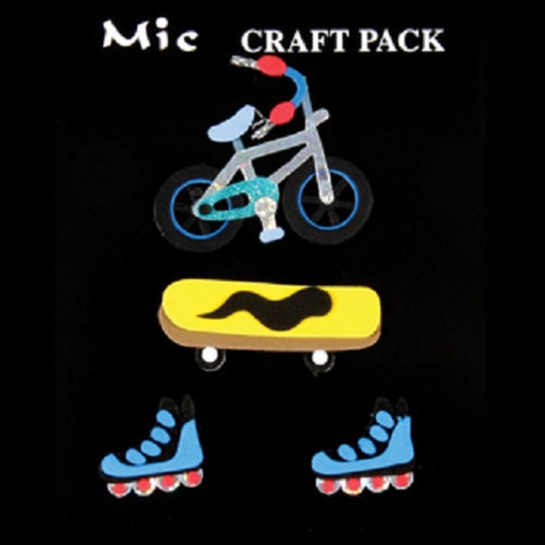 Pack of 'cycle and Skates' Craft Embellishments - Etsy