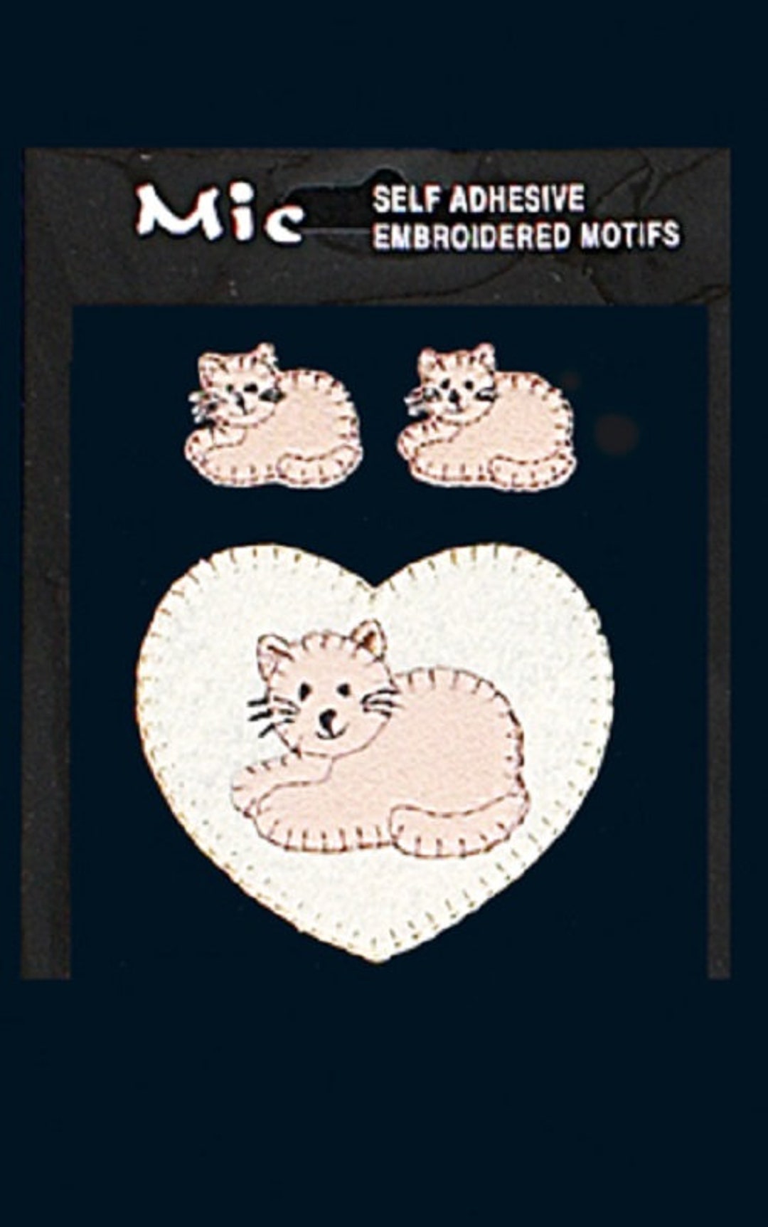 Pack of 3 Embroidered Cats Craft Embellishments - Etsy