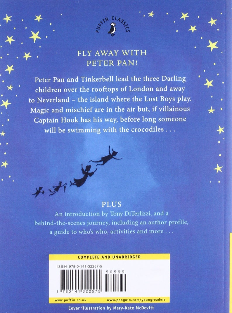 Puffin Classics 'peter Pan' by J. M. Barrie Paperback Book - Etsy