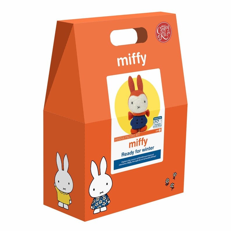 The Crafty Kit Company 'miffy - Ready for Winter' Needle Felting Kit - Etsy