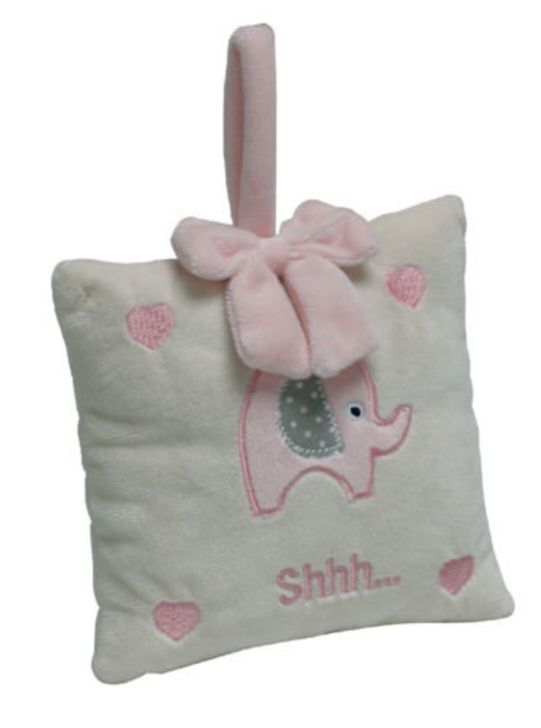 Baby 'shhh...' Pink Door Hanging Plush Cushion - Etsy