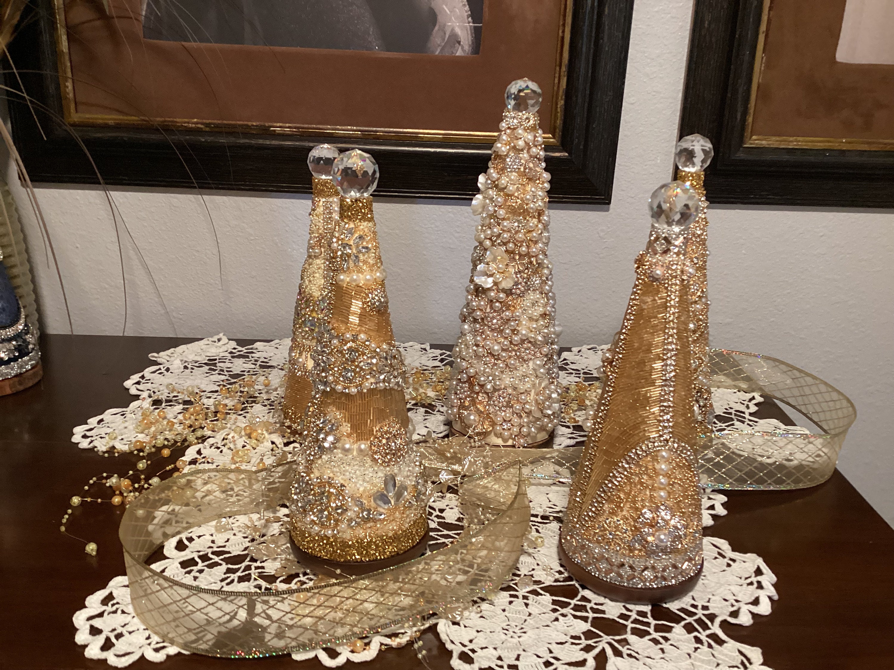 Jeweled 25th and 50th Anniversary Tree, Silver or Gold - Etsy