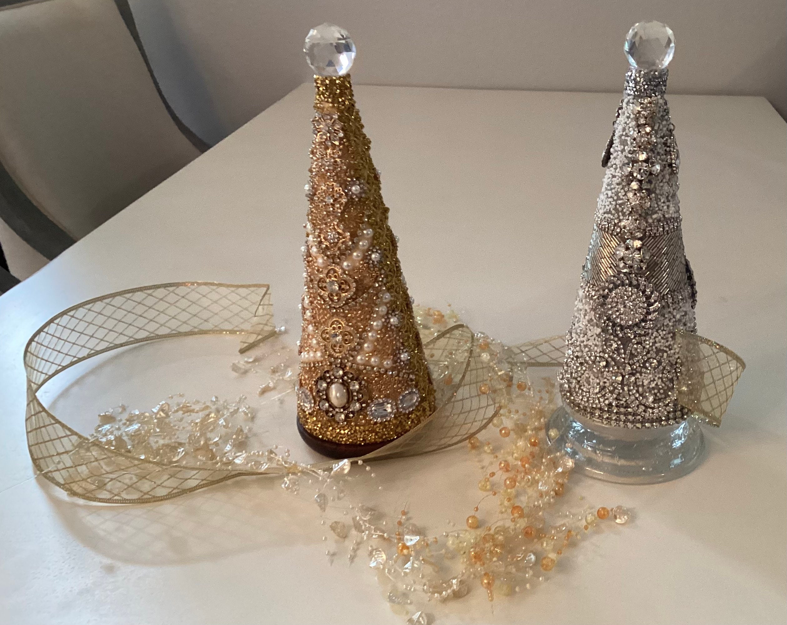 Jeweled 25th and 50th Anniversary Tree, Silver or Gold - Etsy