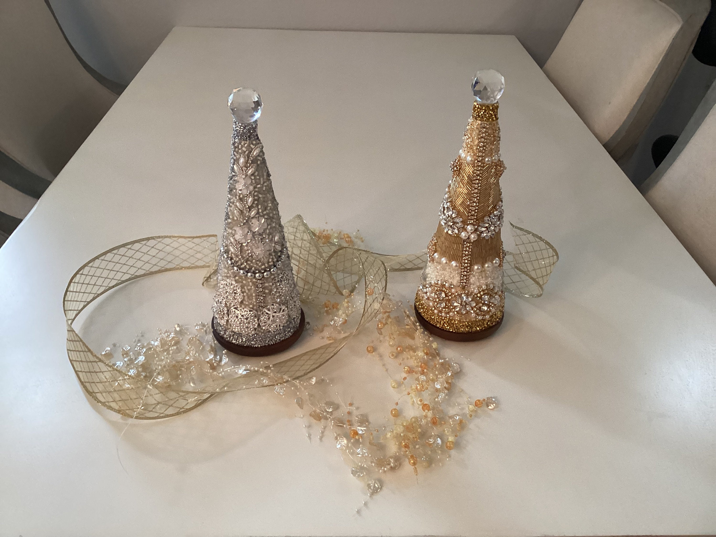 Jeweled 25th and 50th Anniversary Tree, Silver or Gold - Etsy