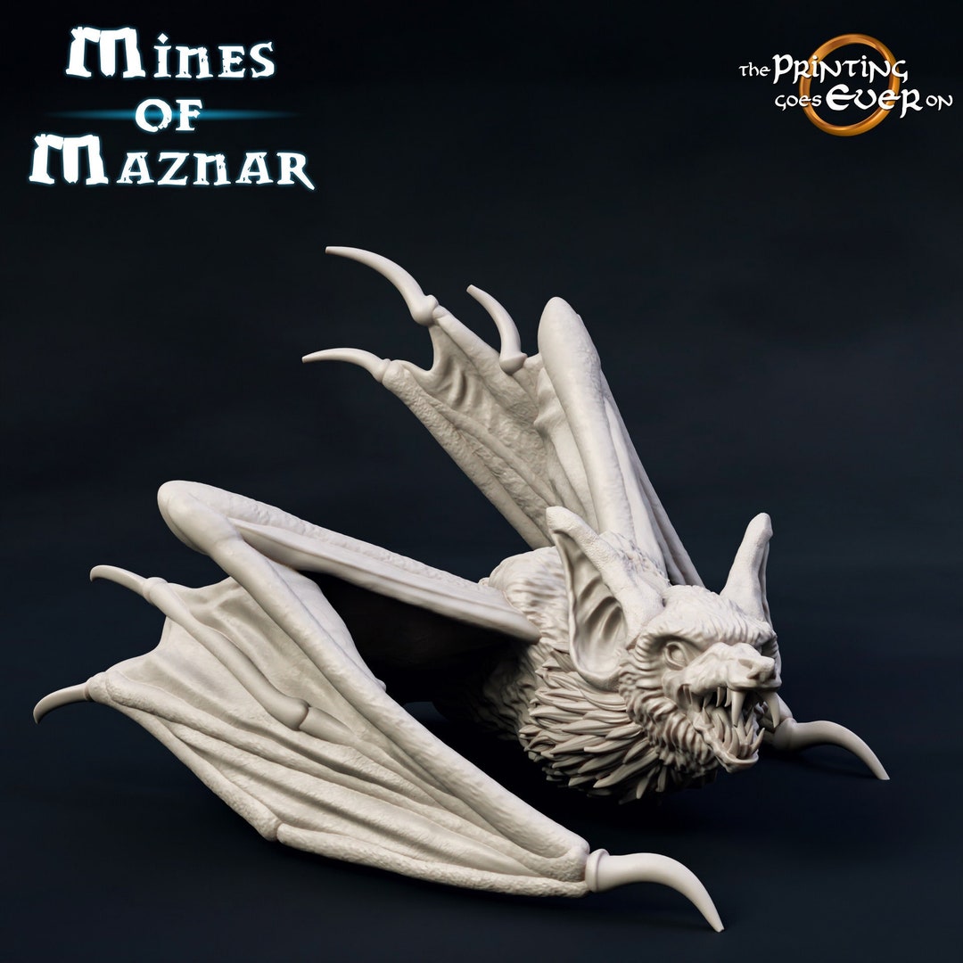 Giant Bat Miniature for Tabletop Rpgs - Etsy