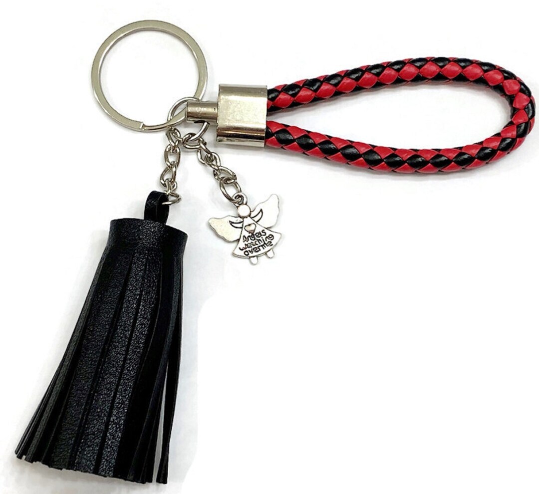 Leather Keychain / Braided Leather / Braided Leather Key Ring ...