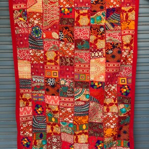 Patchwork Wall Hanging Tapestry, Vintage Handmade Bohemian Wall Tapestry Art, Wall Decor Living ...